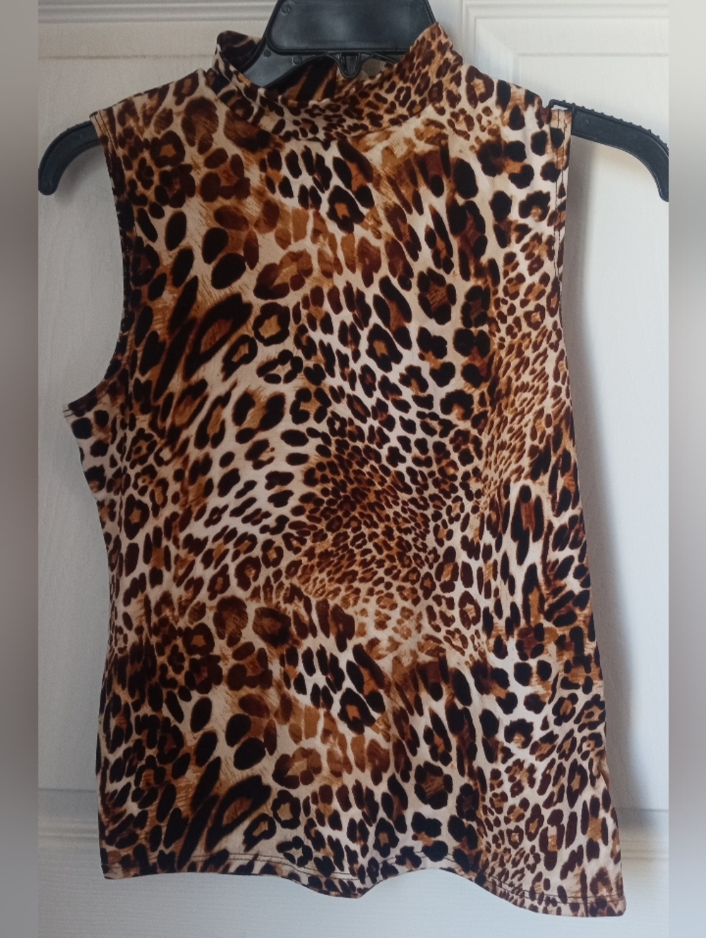 Olivia Rae | Tops | Olivia Rae Brown And Black Leopard Print Mock Neck ...